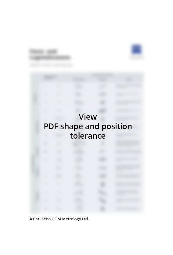 Shape and position tolerances for precision in production